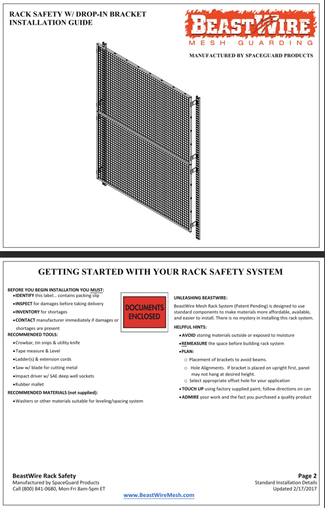 BeastWire® Pallet Rack Backing, Siding & Doors | SpaceGuard