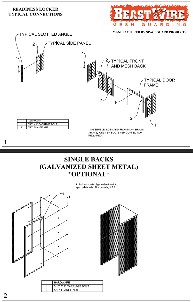 BeastWire® Lockers | Mesh Lockers | SpaceGuard
