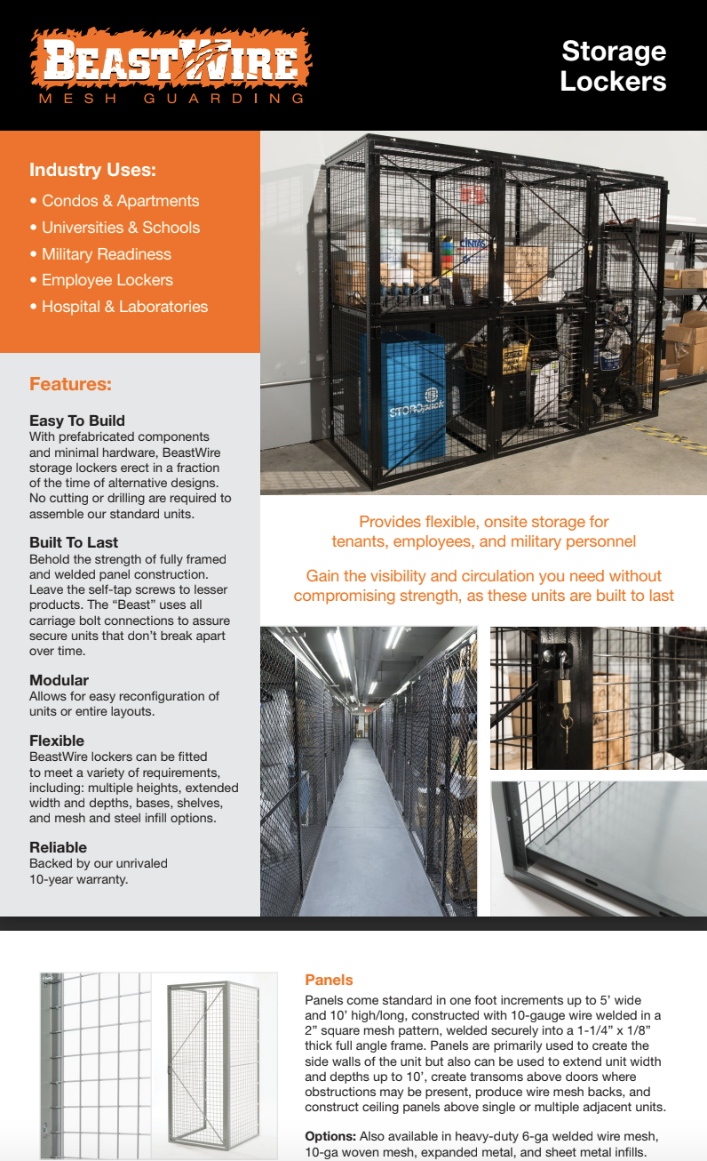 BeastWire® Lockers | Mesh Lockers | SpaceGuard
