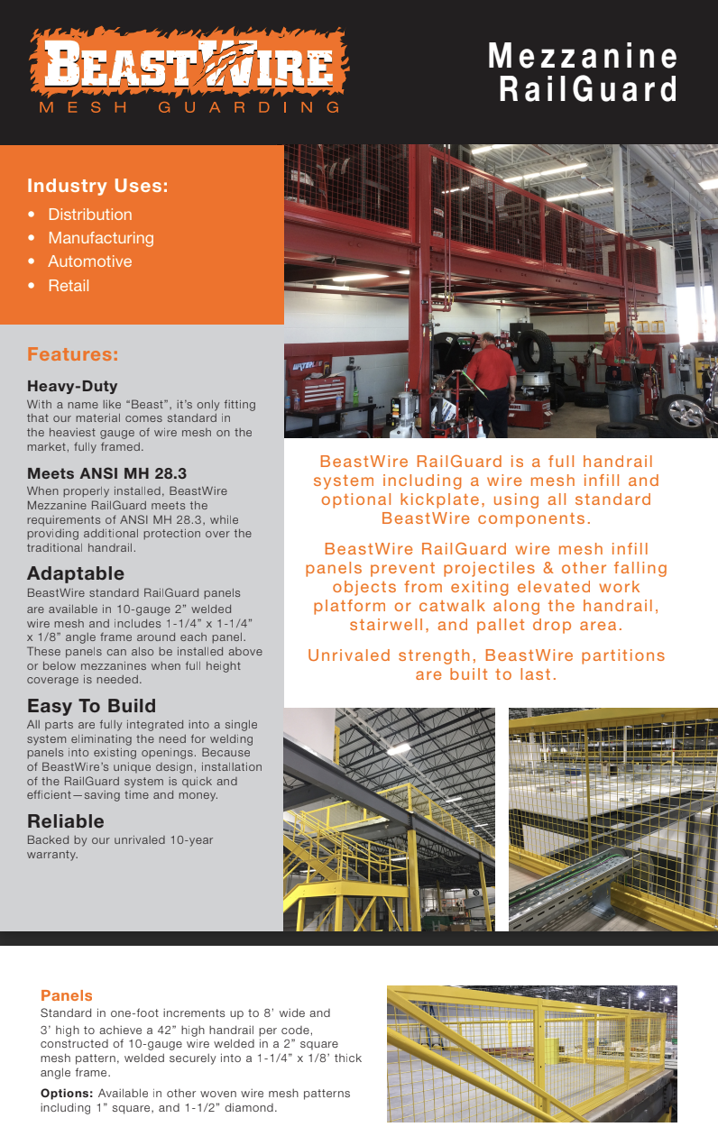 Mezzanine Railing | SpaceGuard Products
