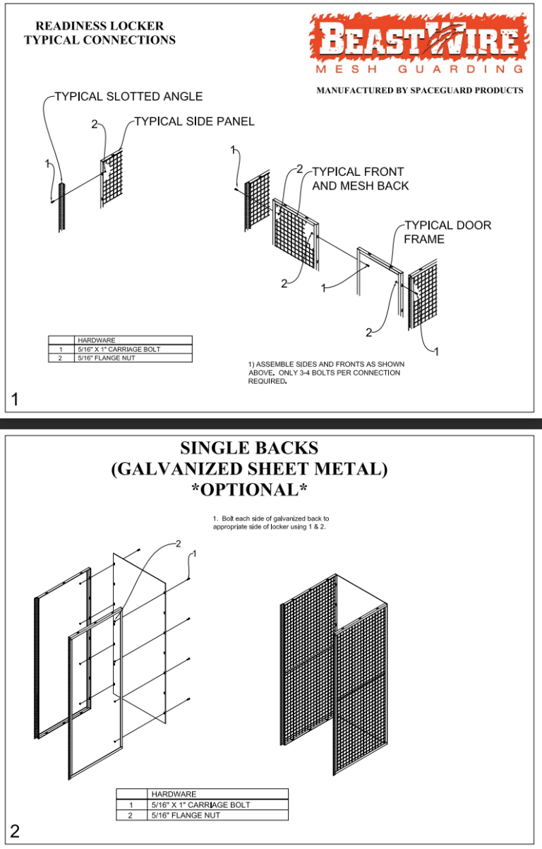 BeastWire® Lockers | Mesh Lockers | SpaceGuard