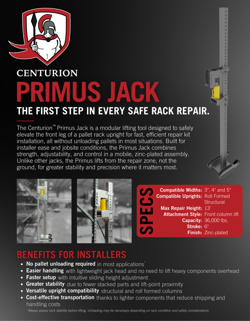Centurion™ Primus Rack Jack | SpaceGuard Products